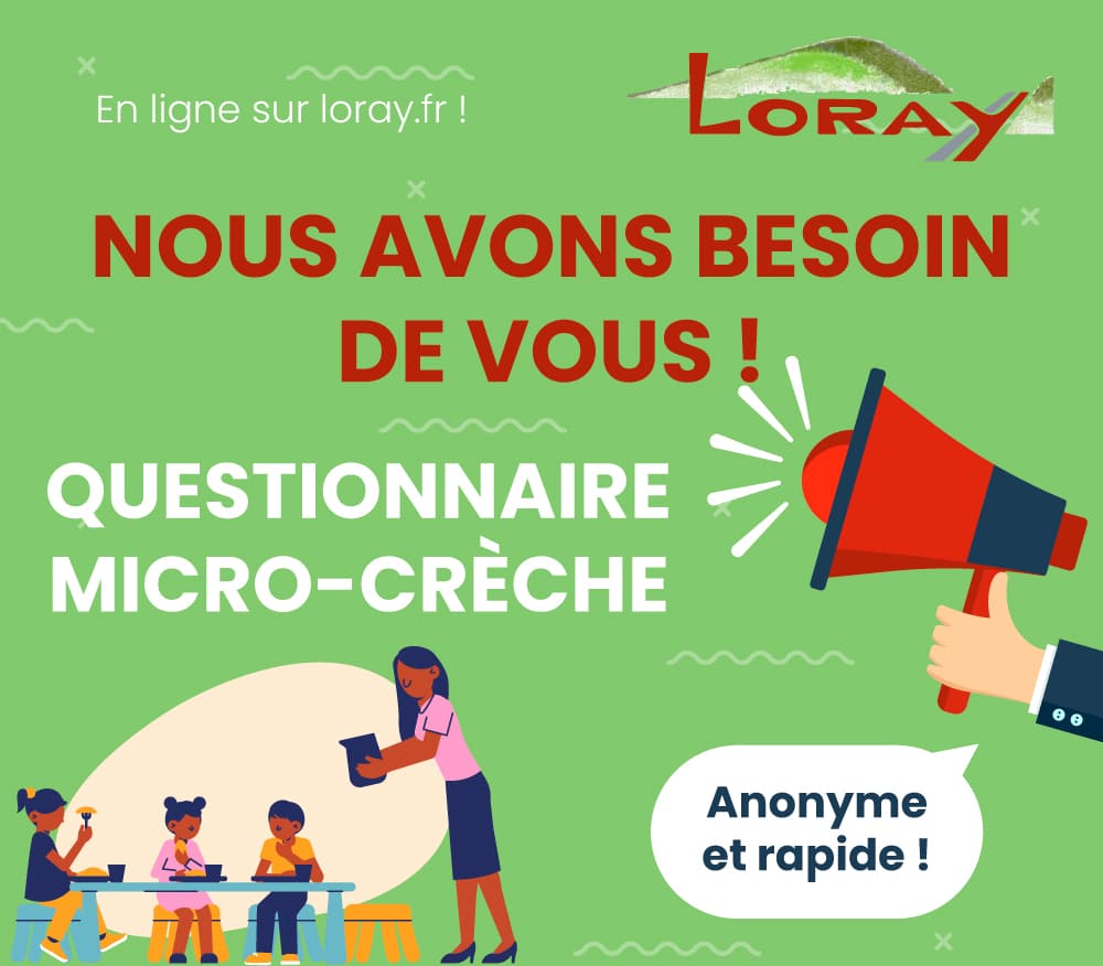 Nous avons besoin de vous ! Questionnaire micro-crèche - Mairie de Loray