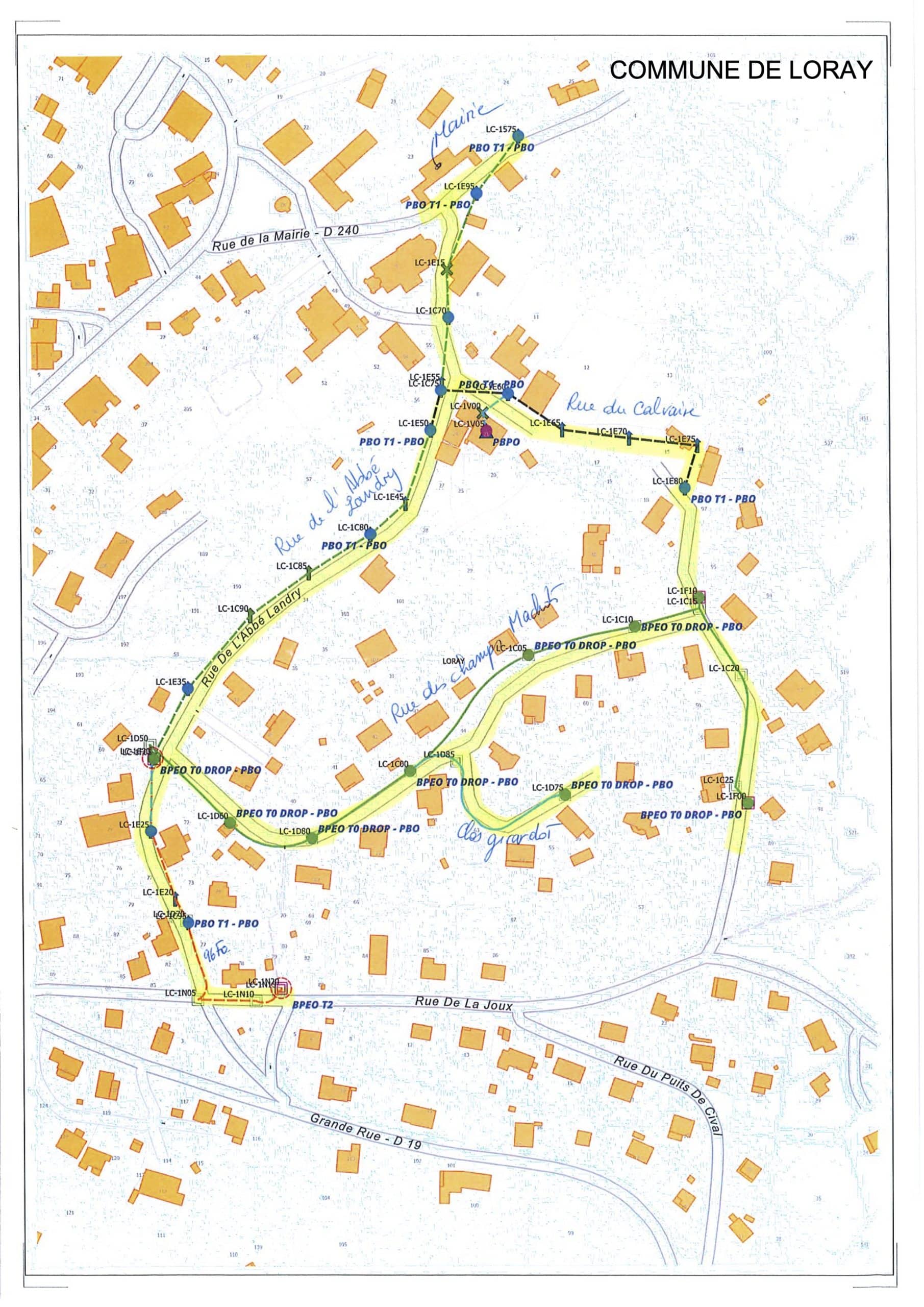 Travaux fibre optique - Mairie de Loray