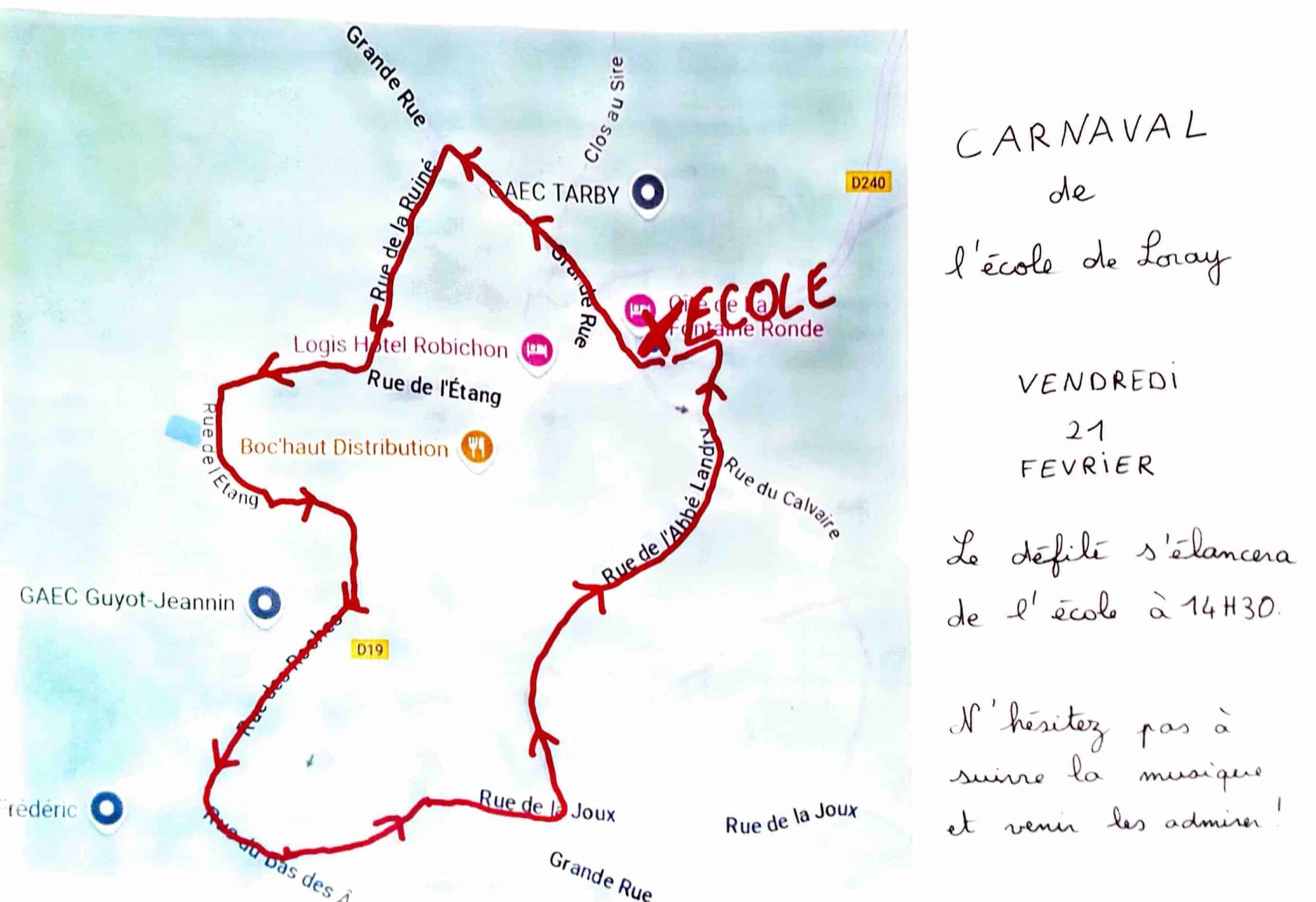 Carnaval de l'école de Loray - Vendredi 21 Février - Mairie de Loray